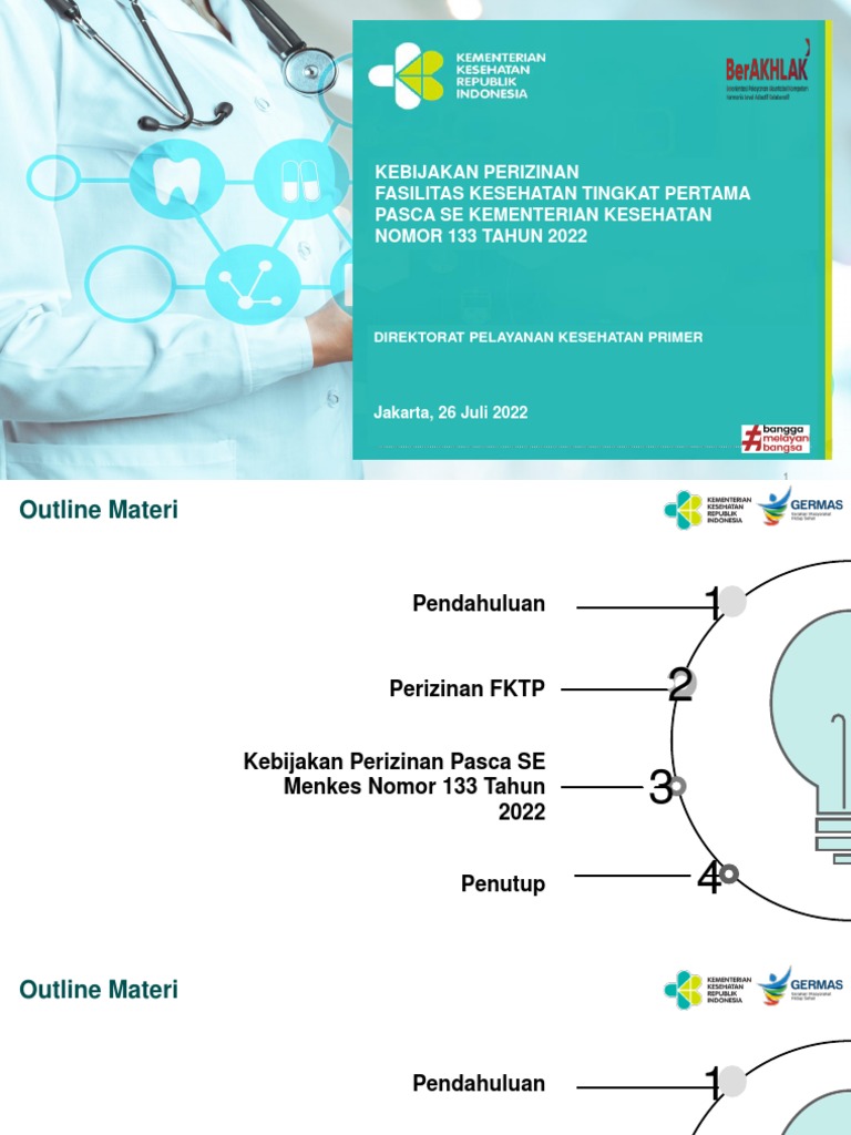 Materi BPJS-Perizinan FKTP Pasca SE 26 Juli 2022 | PDF