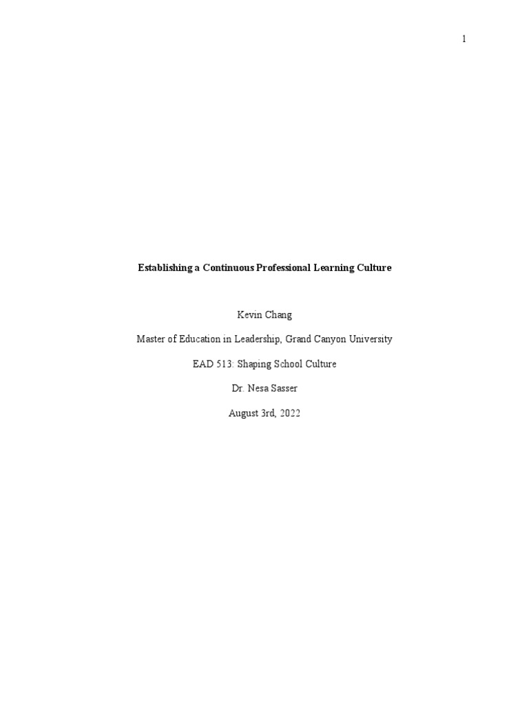 t4 - Establishing A Continuous Professional Learning Culture | PDF ... t4 - Establishing A Continuous Professional Learning Culture | PDF ...