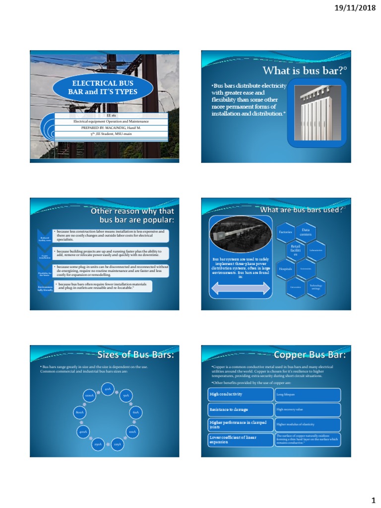 ELECTRICAL BUS BAR and IT'S TYPE AND BASIC | PDF | Electrical ...