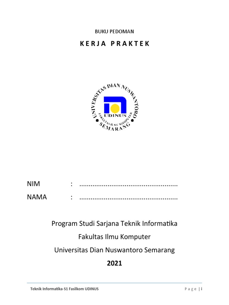 Buku Pedoman Kerja Praktek | PDF | Komputer | Teknologi & Rekayasa