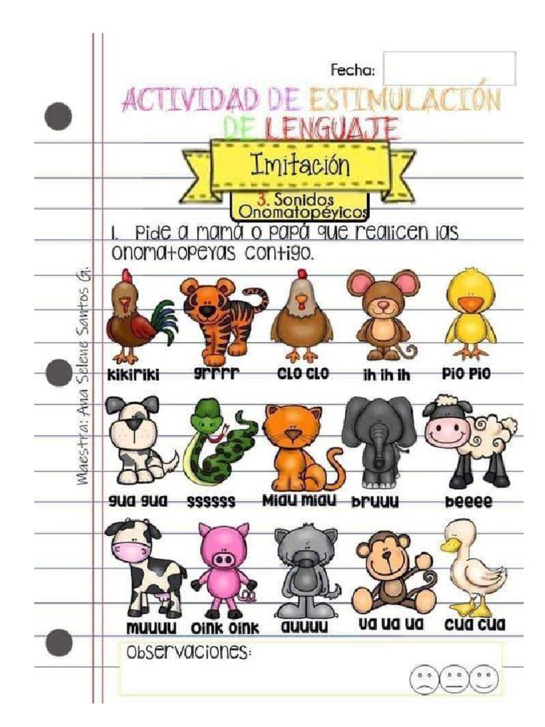 Cuadernillo de Estimulacion Del Lenguaje | PDF