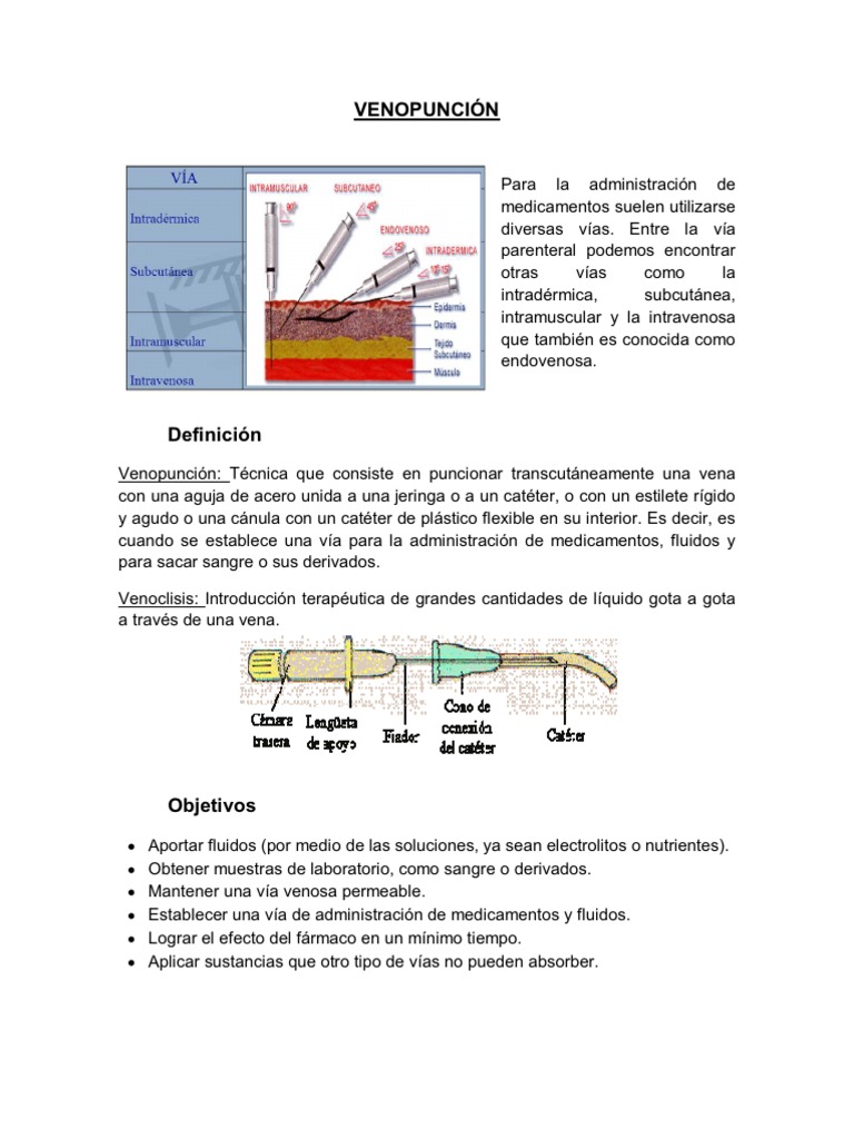 Guía de Venopunción y Técnicas | PDF