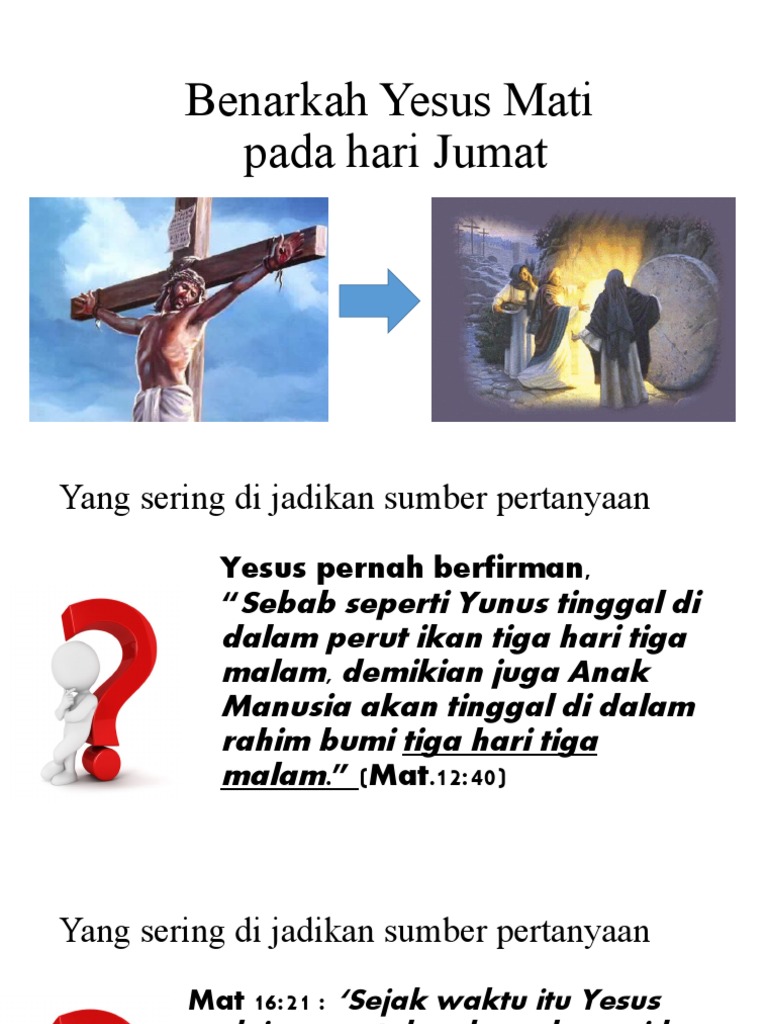 Benarkah Yesus Mati 3 Hari 3 Malam | PDF