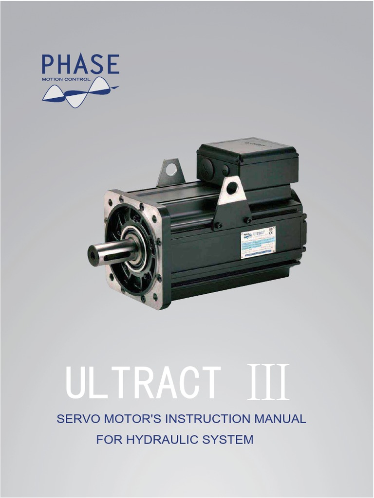 Servo Motor'S Instruction Manual For Hydraulic System | PDF | Electric ...
