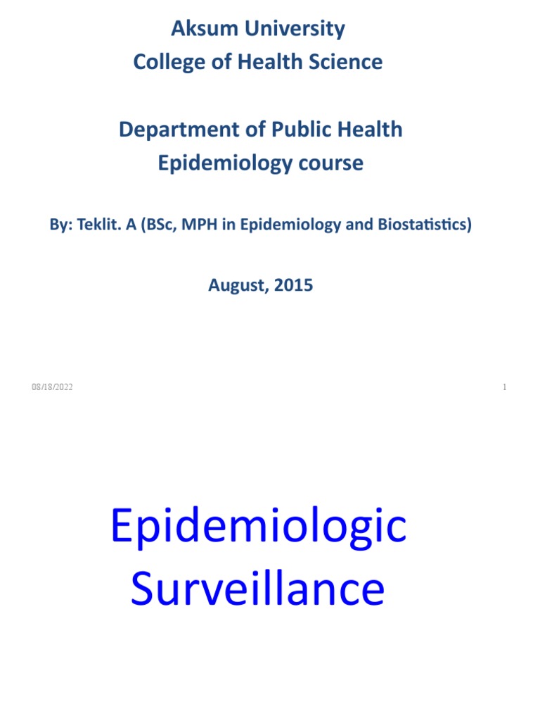 Epidemiologic Surveillance, 2008 | PDF | Epidemiology | Public Health