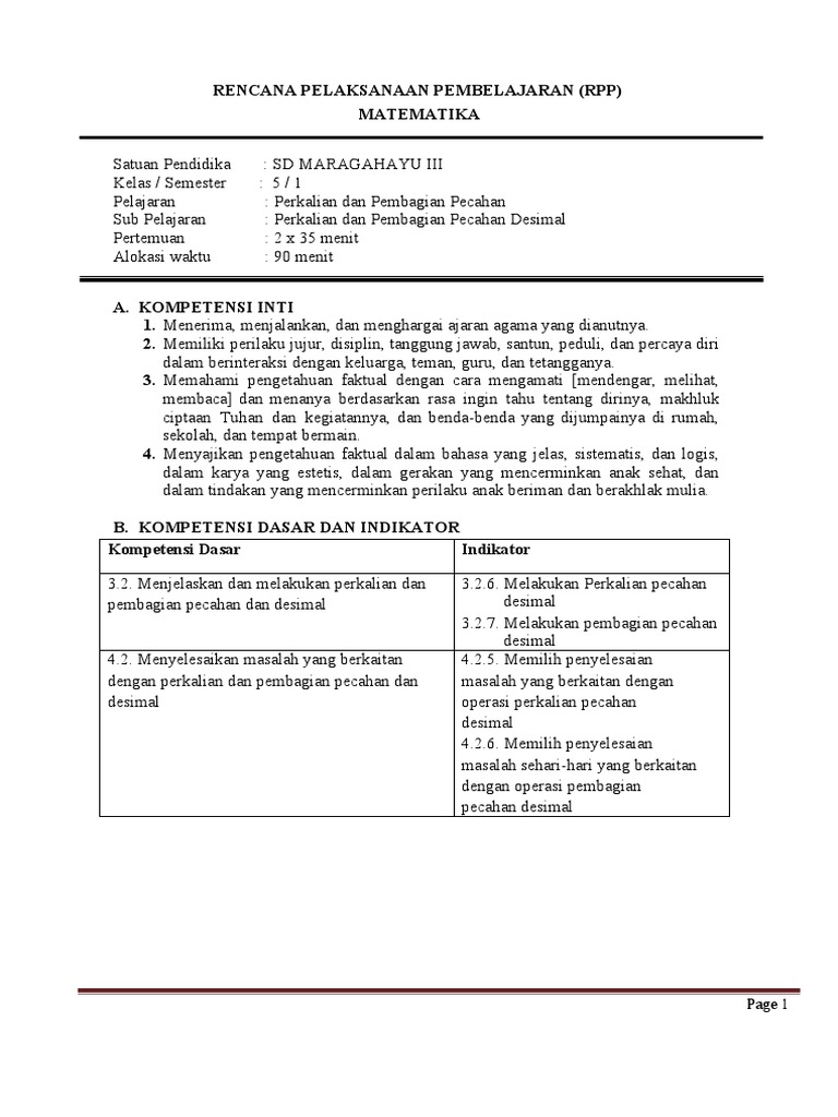 RPP Discovery Learning | PDF