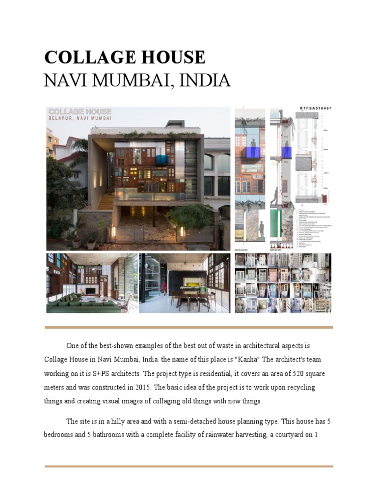 Navi Mumbai, India: Collage House | PDF | Collage | Recycling