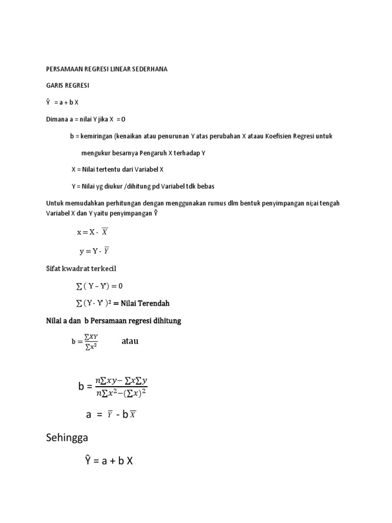 Persamaan Regresi Panduan Lengkap Uji Analisis Regresi Linear