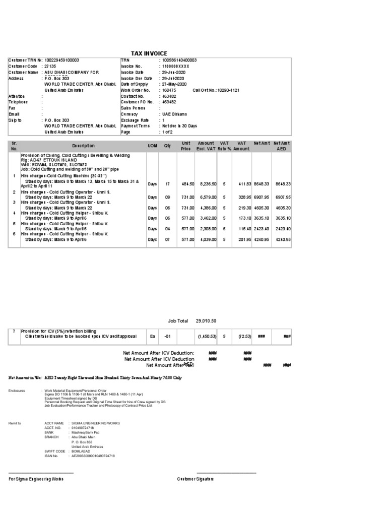 Manual Invoice Format | PDF | Payments | Economies