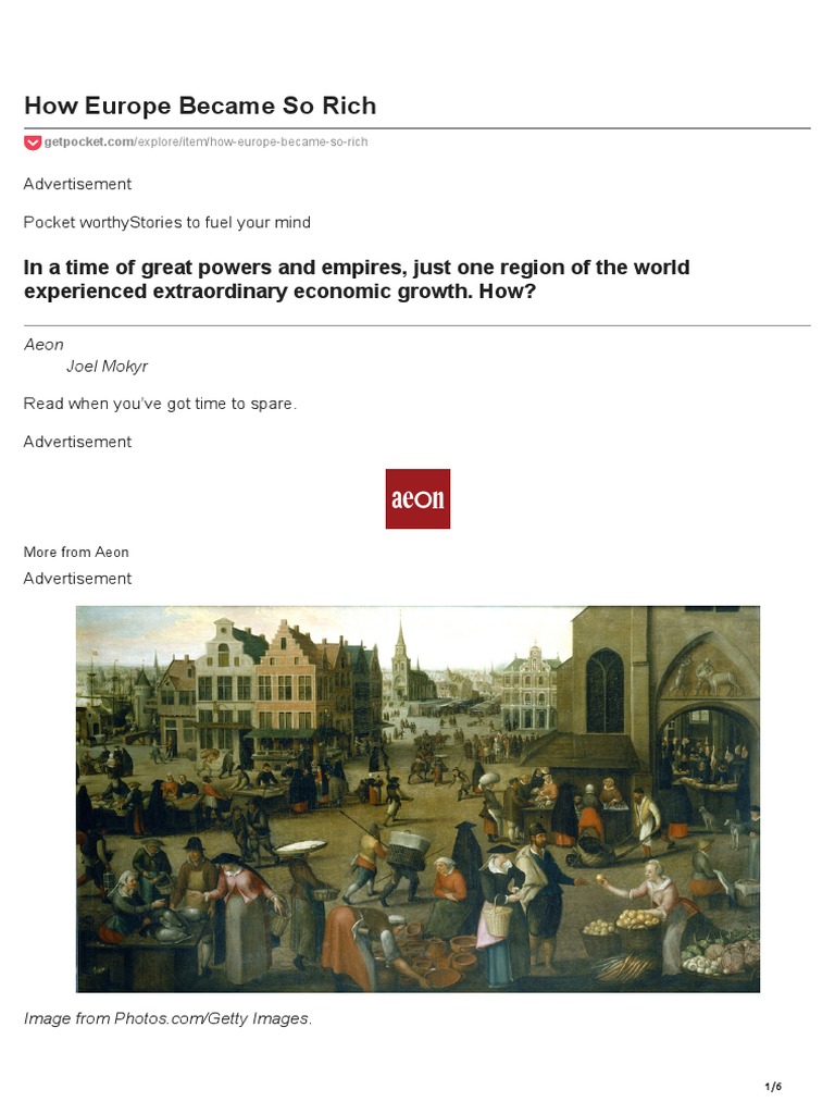 How Europe Became So Rich | PDF | Science | Physics