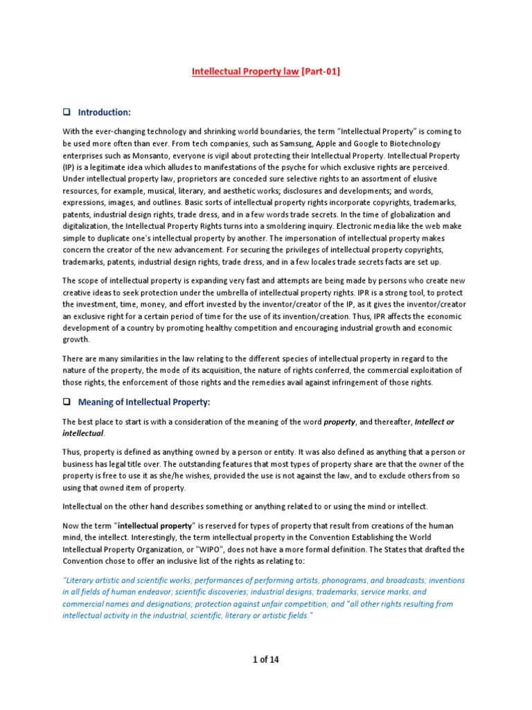 Understanding Intellectual Property Law | PDF | Intellectual Property ...