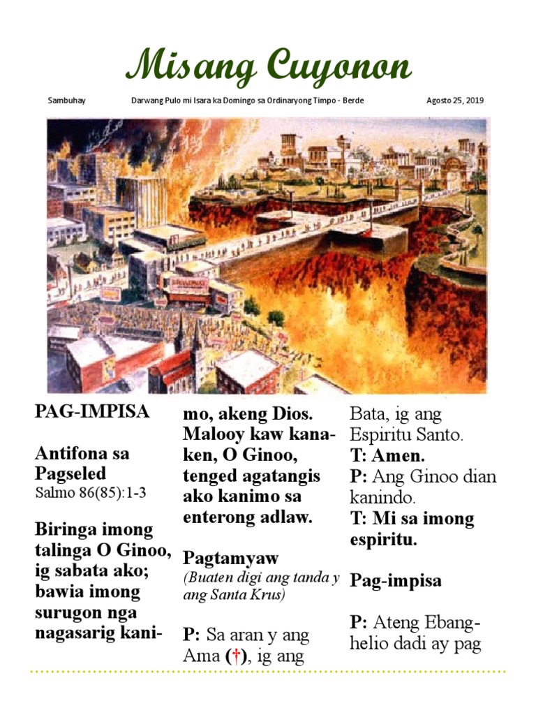 Misang Cuyonon August 21 2022 21st Sunday C | PDF