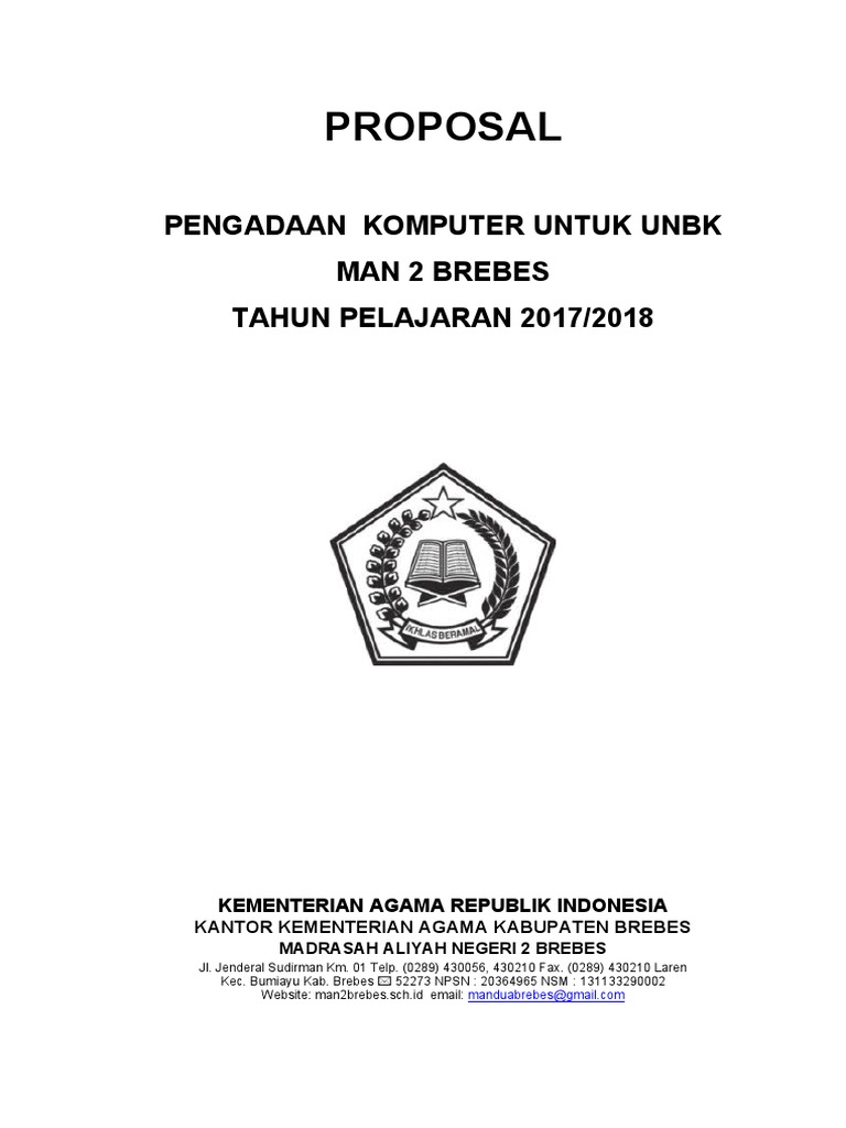 Proposal-TIK-MAN 2 Brebes 2018 | PDF | Karier & Perkembangan | Bisnis