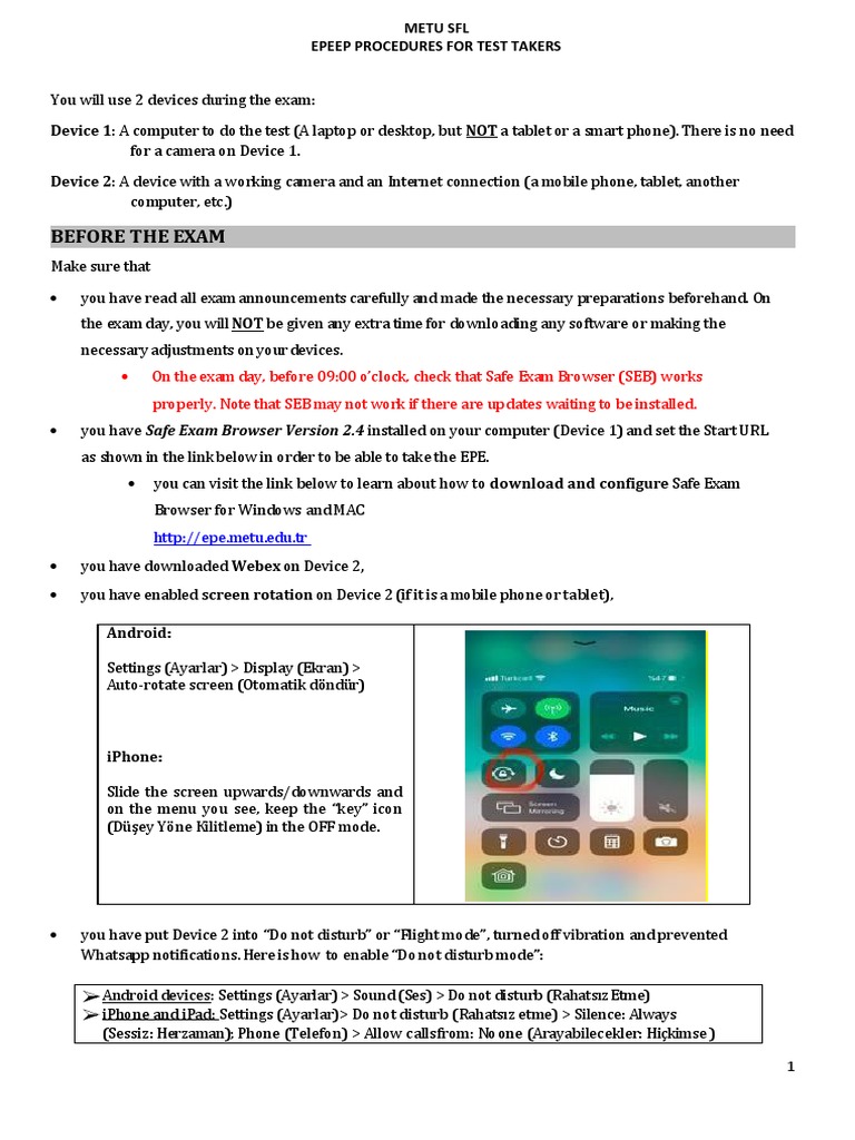Epeep Procedures For Students | PDF | Test (Assessment) | Tablet Computer