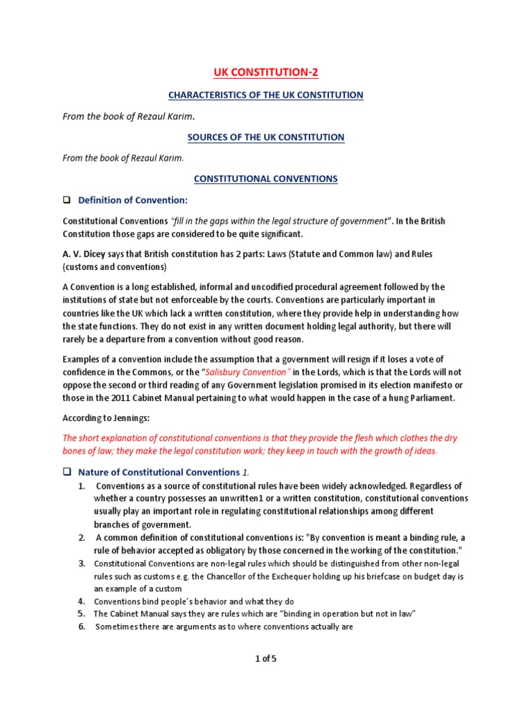 UK Constitution (Part 2) | PDF | Constitution | Codification (Law)