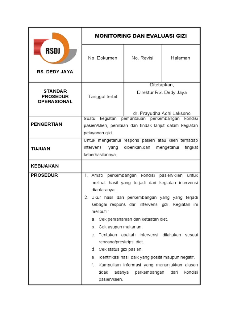Monitoring Dan Evaluasi Gizi | PDF | Pengembangan Diri | Kesehatan Holistik