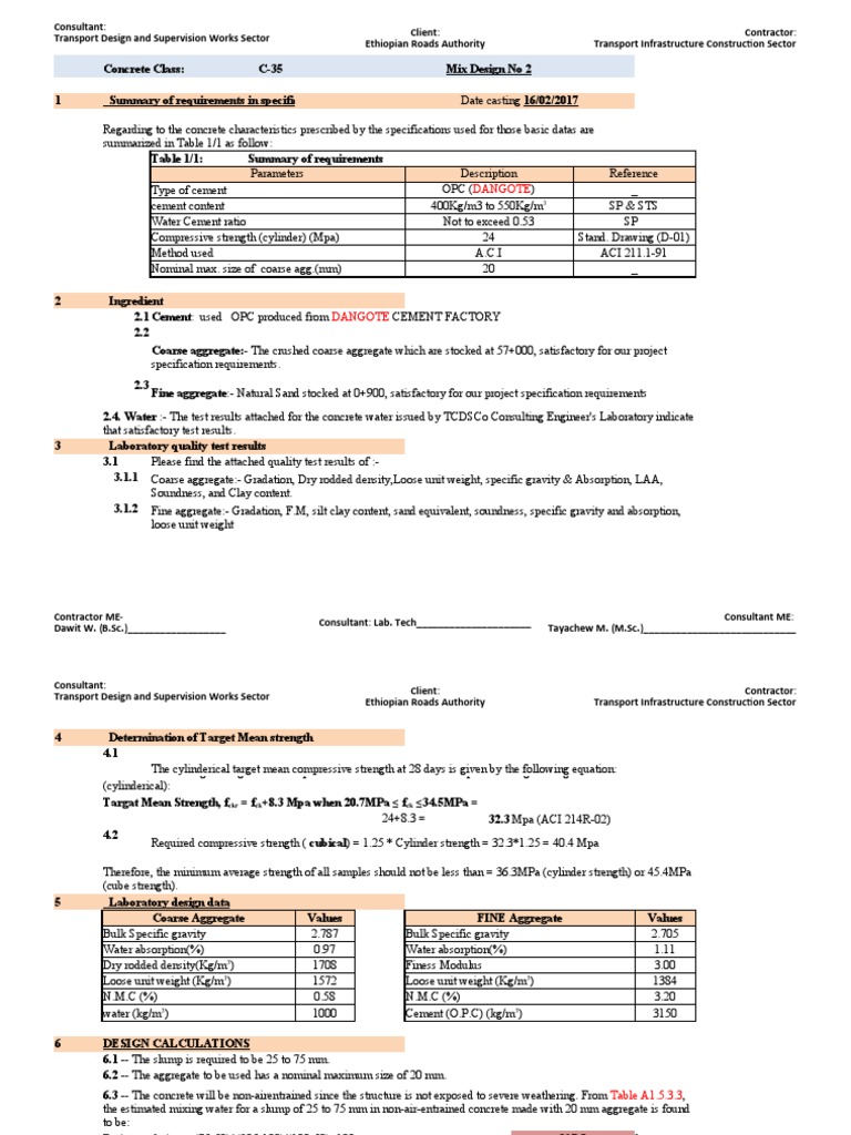 ACI 211.1 Method Final 2 | Download Free PDF | Concrete | Construction Aggregate