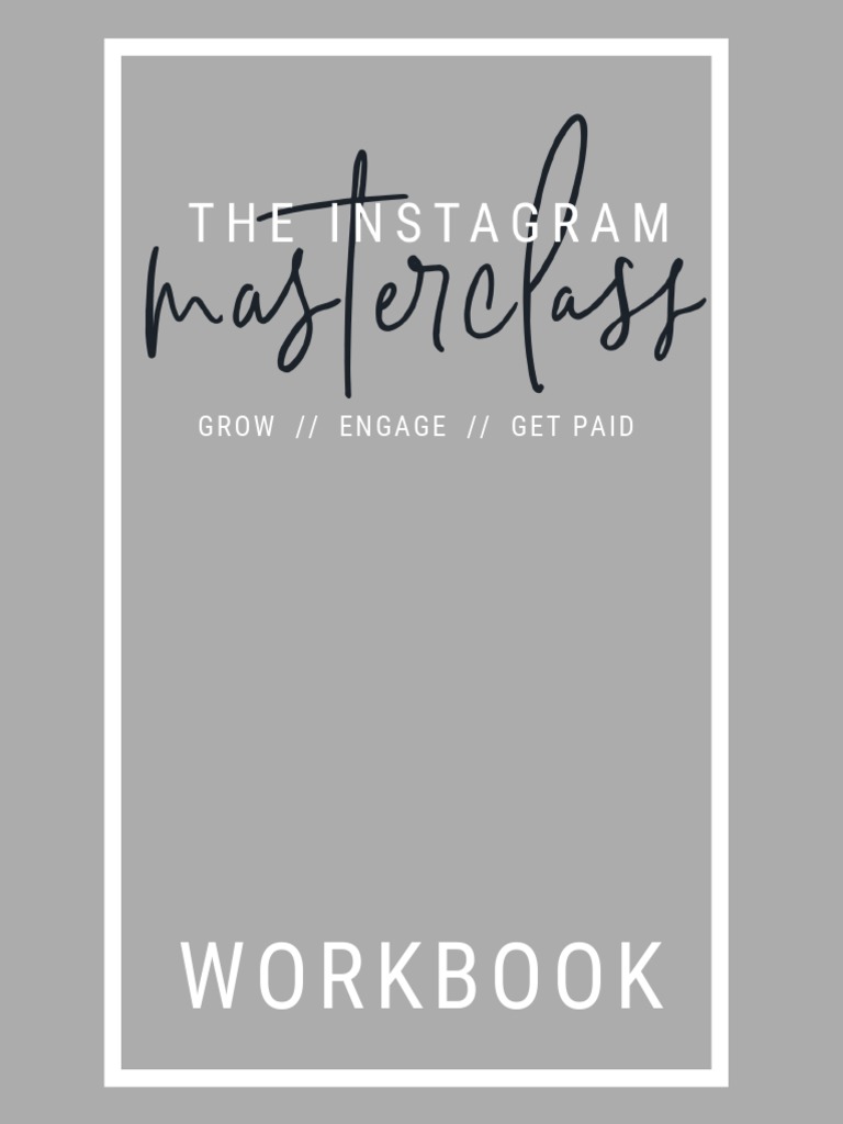 Ig Masterclass Workbook | PDF | Communication | Mass Media