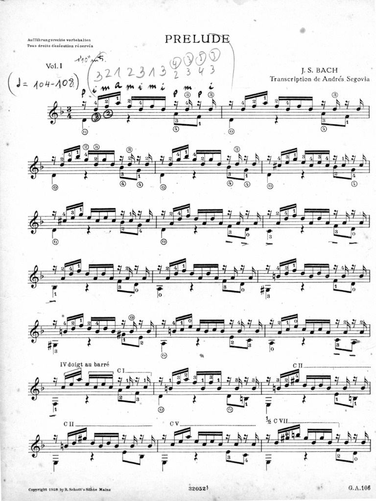 Bach-Preludio BWV 999 | PDF