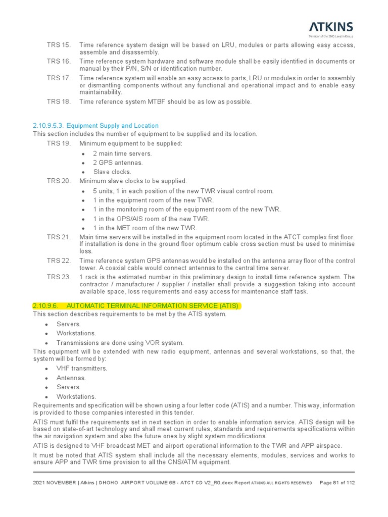 Spek Atis Amhs Ais Dhoho | PDF