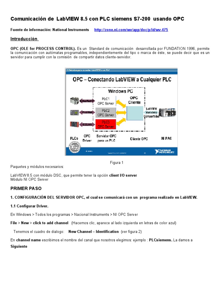 Comunicacion de LabVIEW 8 Con PLCsiemens | PDF | Informática | Software