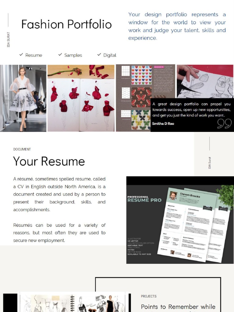 Portfolio Development in Fashion Design | PDF