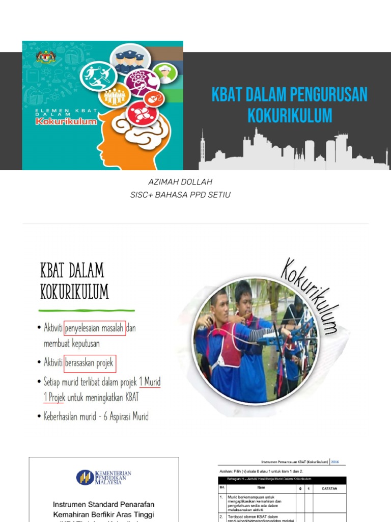 Kbat Dalam Kokurikulum | PDF