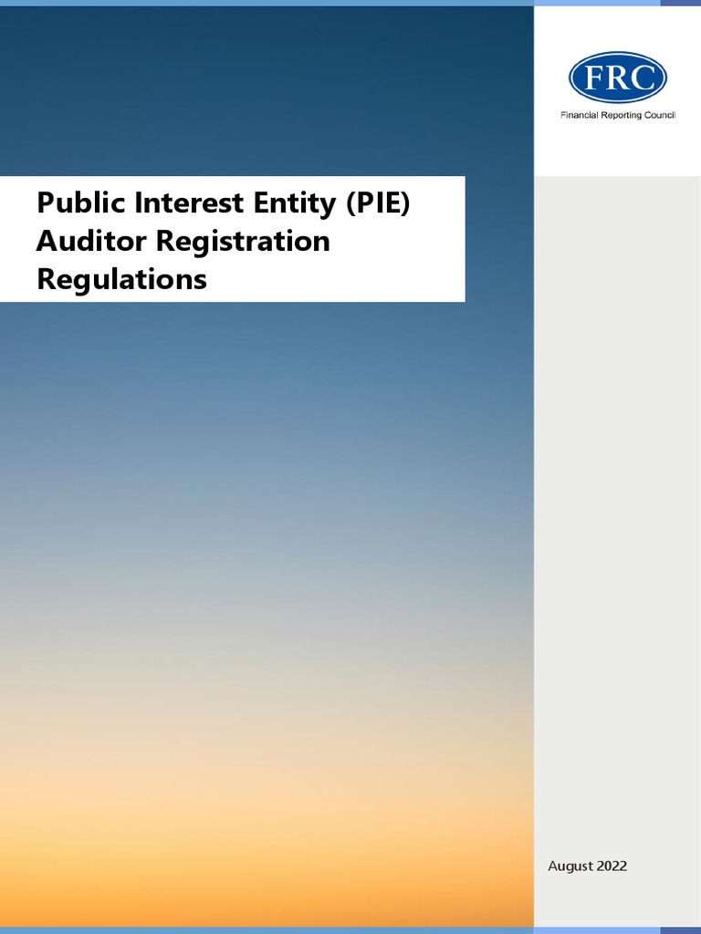 Practice Note 14: Public Interest Entity (PIE) Auditor Registration ...