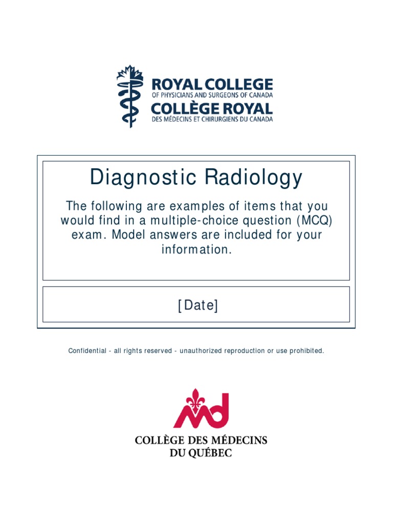 Diagnostic Radiology MCQ Sample Exam e | PDF | Multiple Choice | Ct Scan