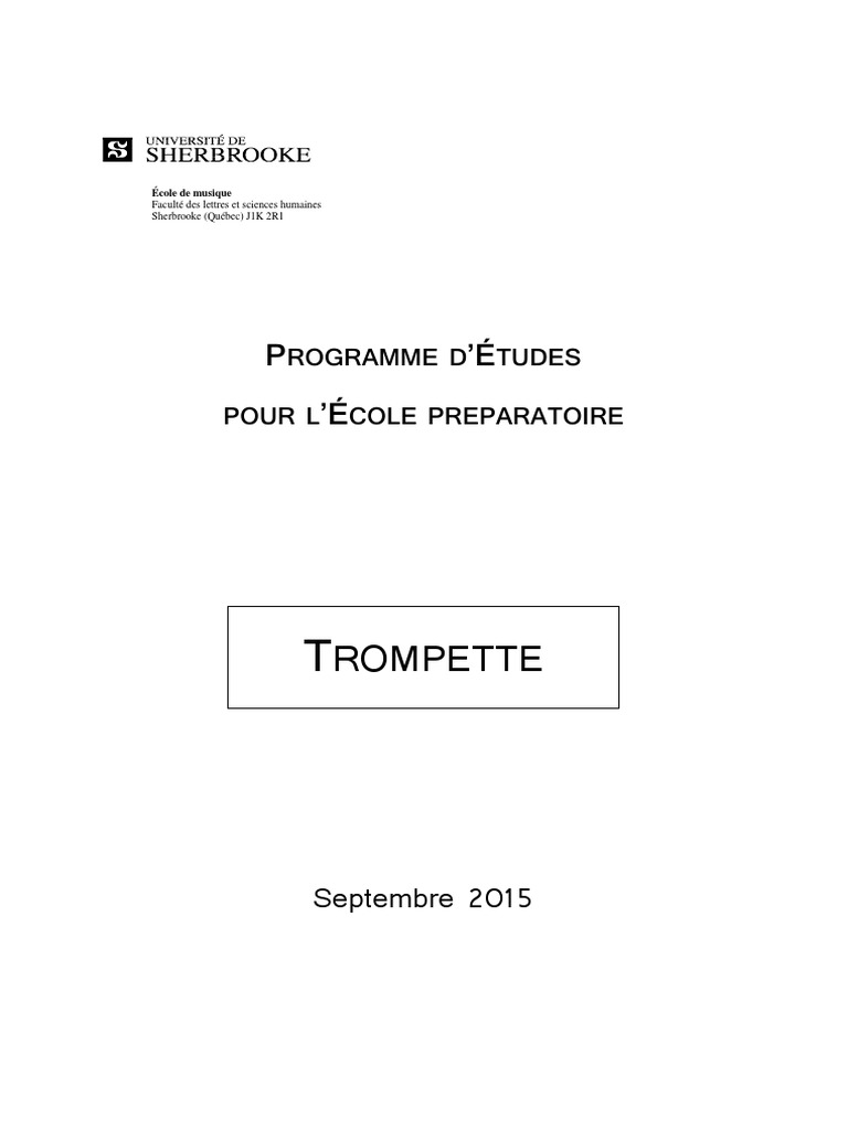 Trompette | PDF | Pédagogie | Tempo