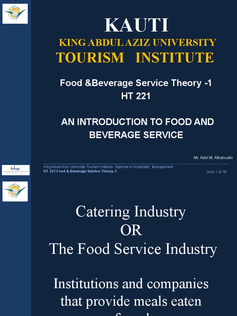 Introduction to the Catering Industry | PDF | Foodservice | Eating ...