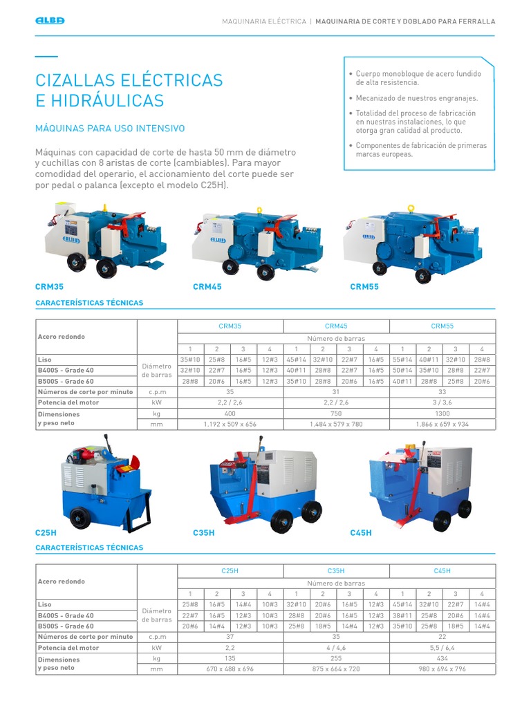 Alba Macrel Group - Ferralla Industrial - Cizallas Electricas | PDF | Bienes manufacturados ...