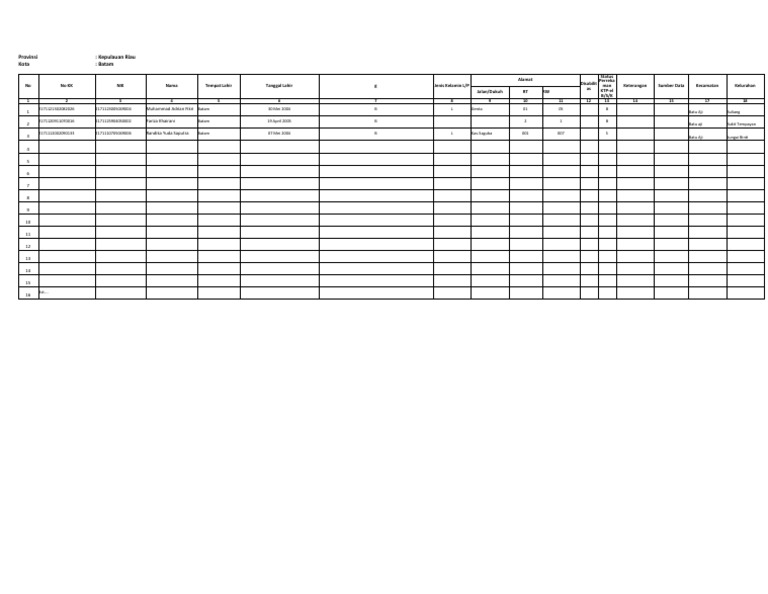 Form Kosong DPB-1 | PDF