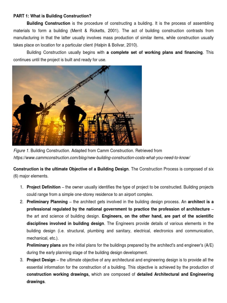 Overview of Building Construction Process | PDF | General Contractor ...