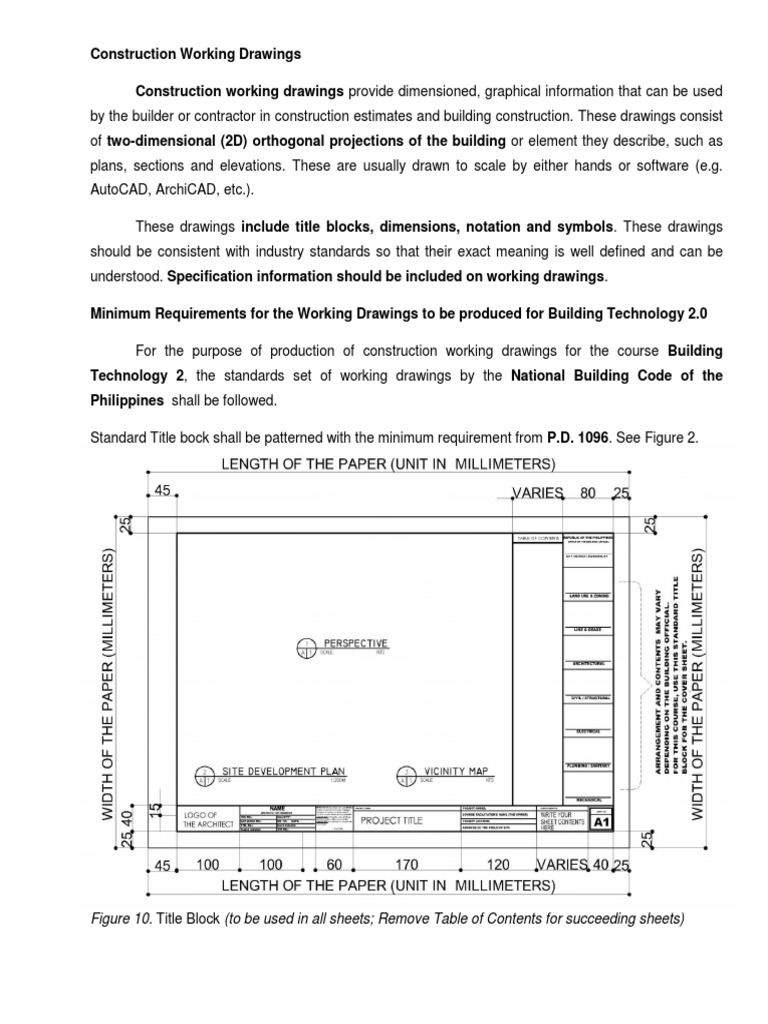 Working Drawing Guidelines | PDF | Plumbing | Framing (Construction)