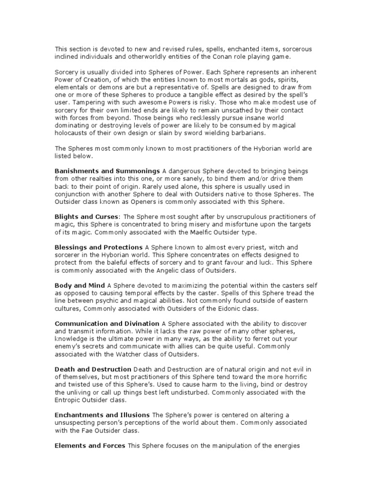 Raven's Rules 1.1 For OGL Conan | PDF | Ghosts | Demons