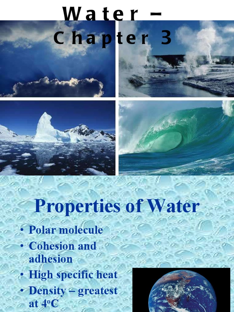 Water and Its Properties | PDF | Water | Properties Of Water