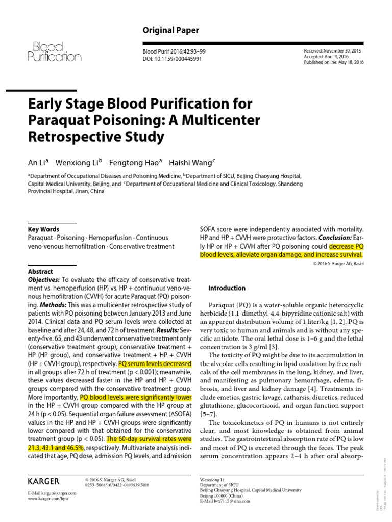 Acute Poisoning Treatment | PDF | Blood | Intravenous Therapy