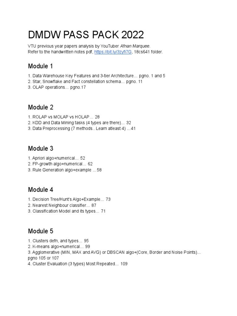 DMDW Pass Pack 2022 | PDF