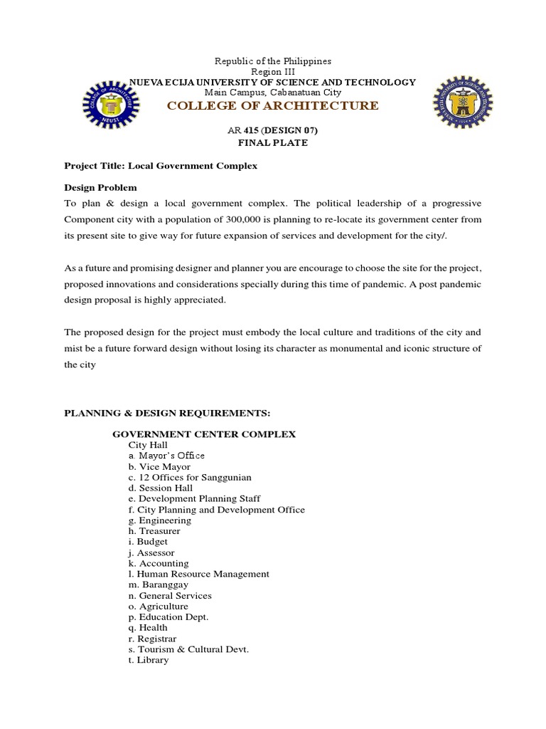 Major Plate 415 Local Government Complex | PDF