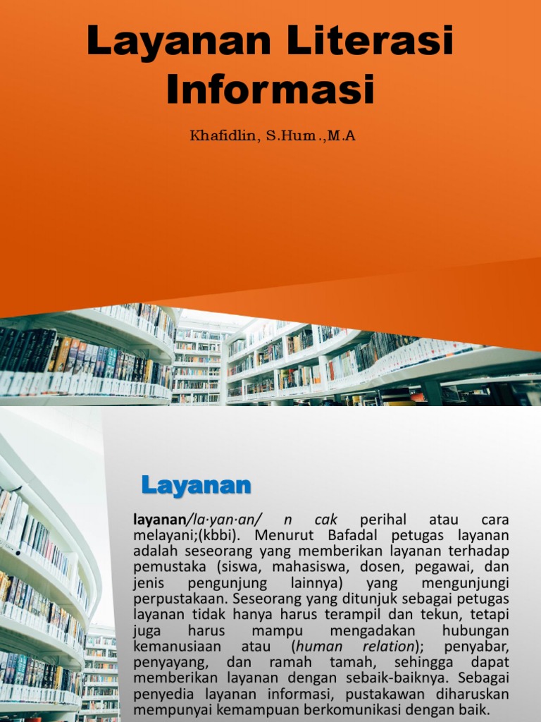 Layanan Literasi Informasi Perpustakaan | PDF