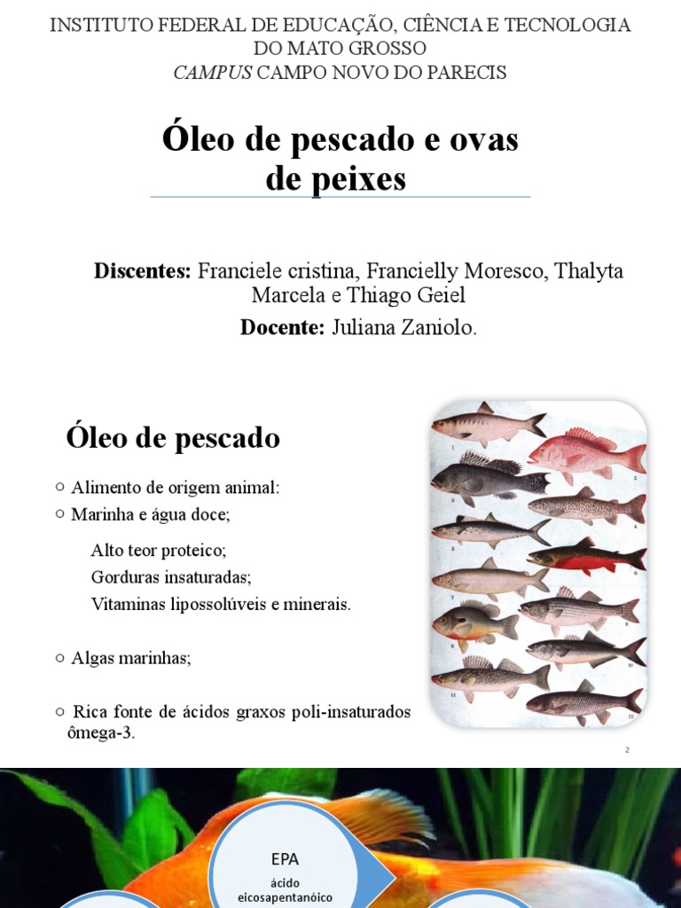 Óleo de Pescado e Ovas de Peixe | PDF