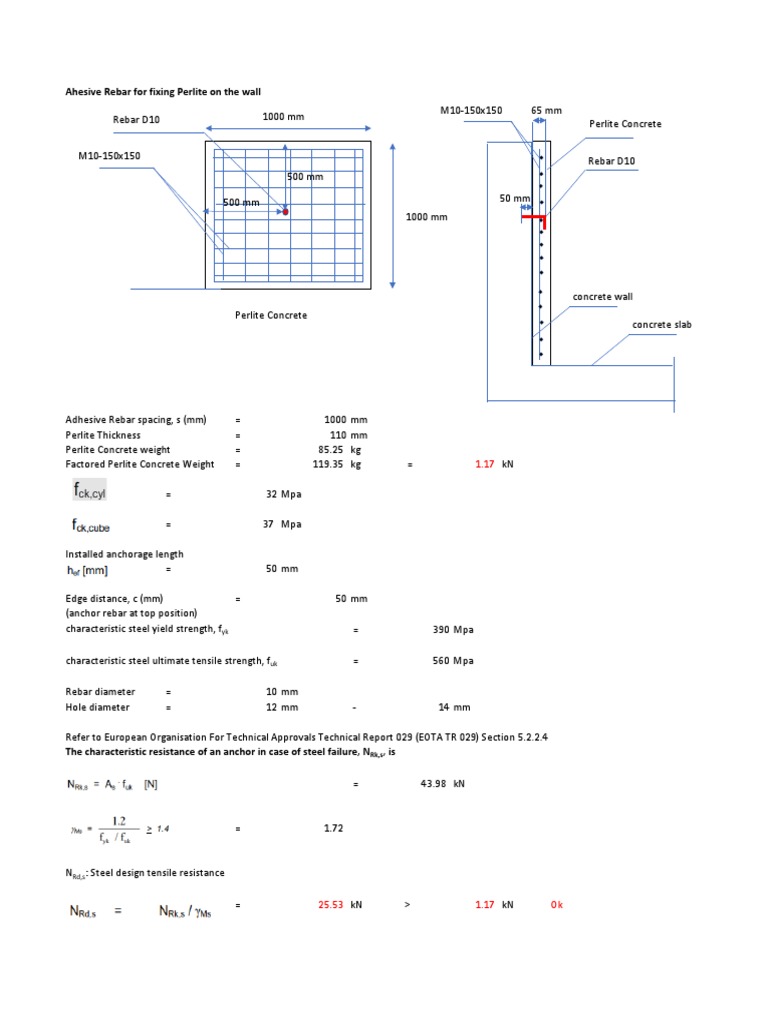 Adhesive Rebar for Perlite Installation | PDF | Concrete | Composite ...
