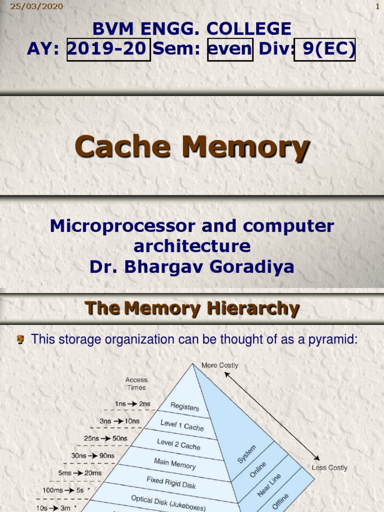 Cache - Memory - Concept | PDF | Cpu Cache | Cache (Computing)