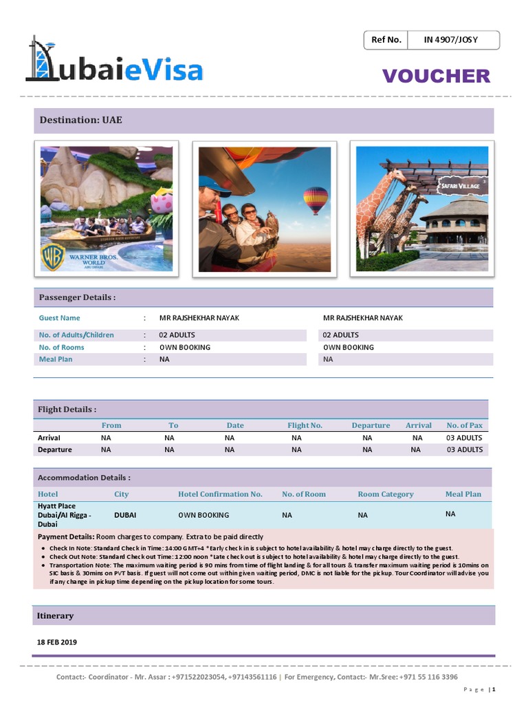 Dibba Tour Voucher | PDF | United Arab Emirates | Dubai