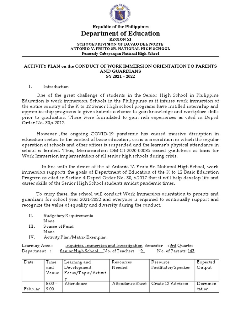 Slac New Normal Immersion Parents Orientation | PDF | Behavior Modification | Learning