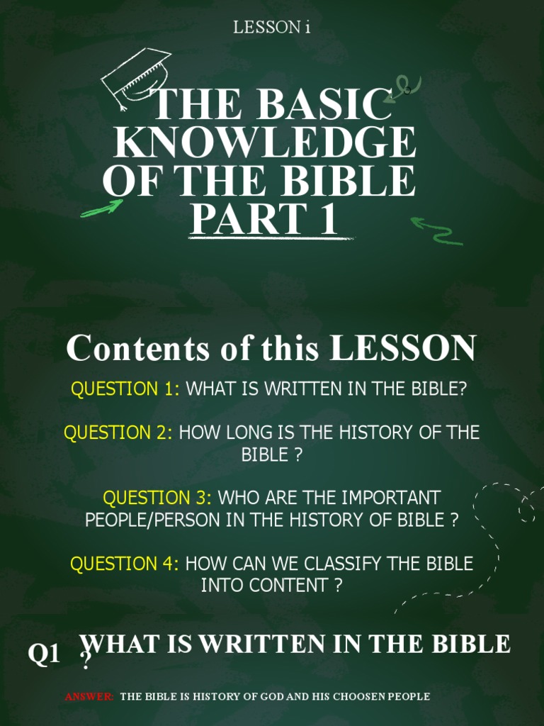 Bible Lesson 1 2 Pdf Genealogy Book Of Genesis
