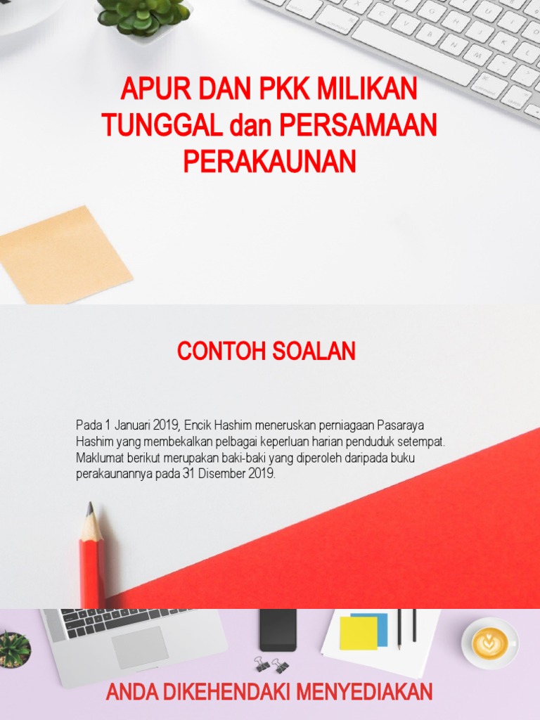 Apur Dan PKK Milikan Tunggal Dan Persamaan Perakaunan | PDF