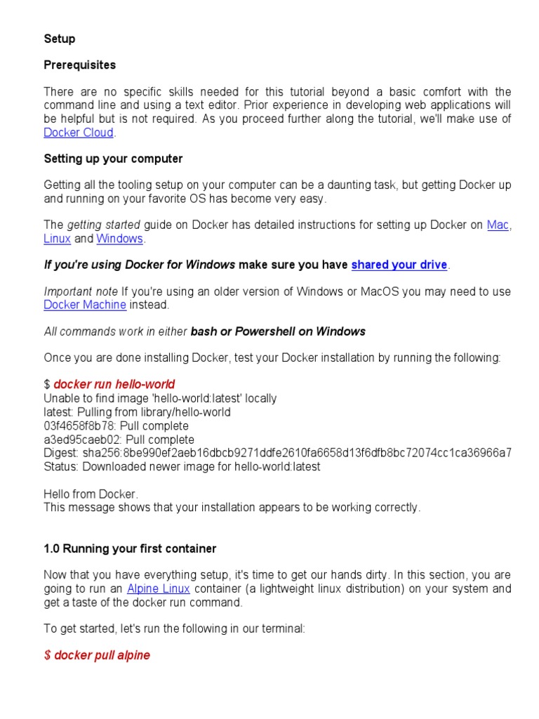Docker - HowTo - BySelf | PDF | Microsoft Windows | Mac Os
