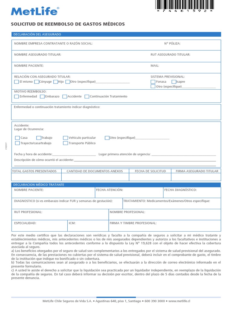 Gastos Medicos Metlife | Descargar gratis PDF | Seguro | Póliza de seguros